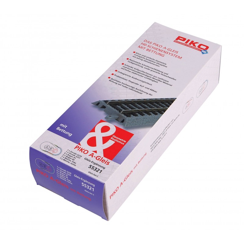 PIKO 55321 (HO) A-Track w.Roadbed Set C
