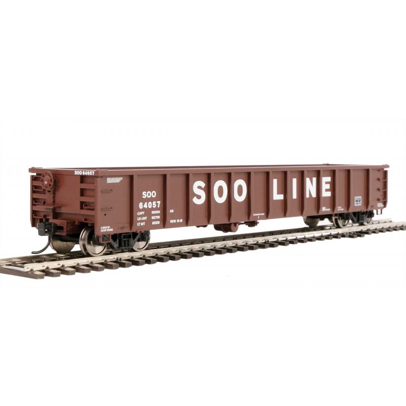 Walthers Mainline (HO) 53' Railgon Gondola - Soo Line (oxide, white ...