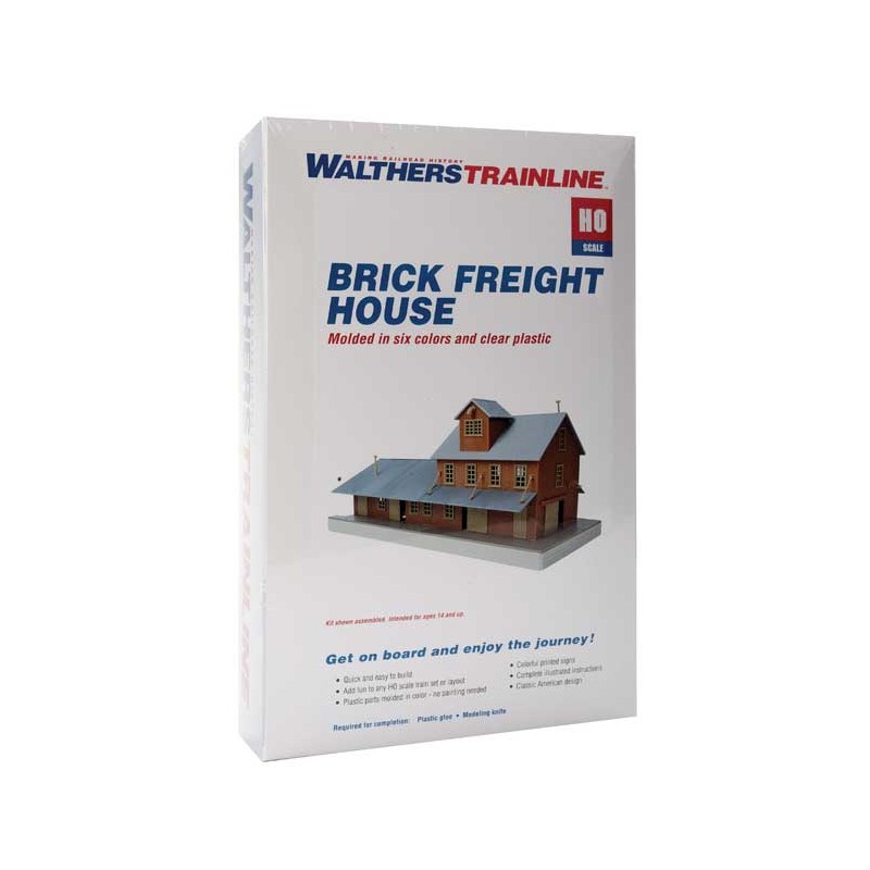 WALTHERS TrainLine 918 (HO) Structure Kit - Brick Freight House