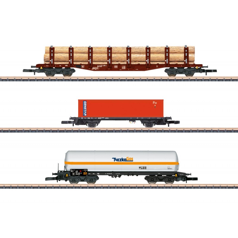 Märklin 82596 (Z) Mixed Freight Car Set - GENSTAR / Tycza Gas / KLV ...