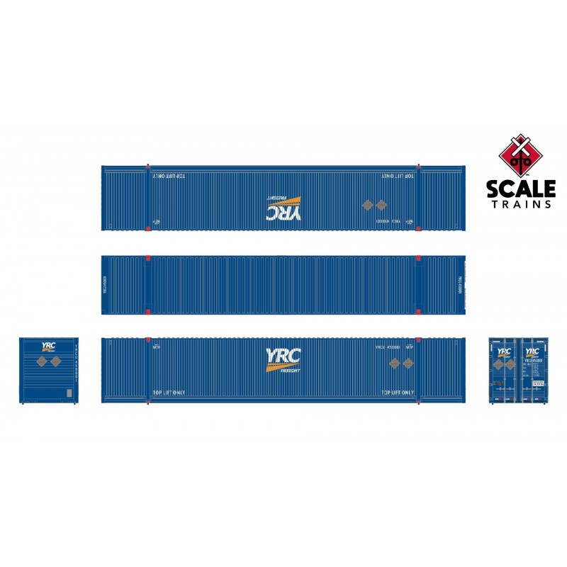 ScaleTrains Operator (HO) CIMC 53’ Corrugated Dry Container - YRC Freight