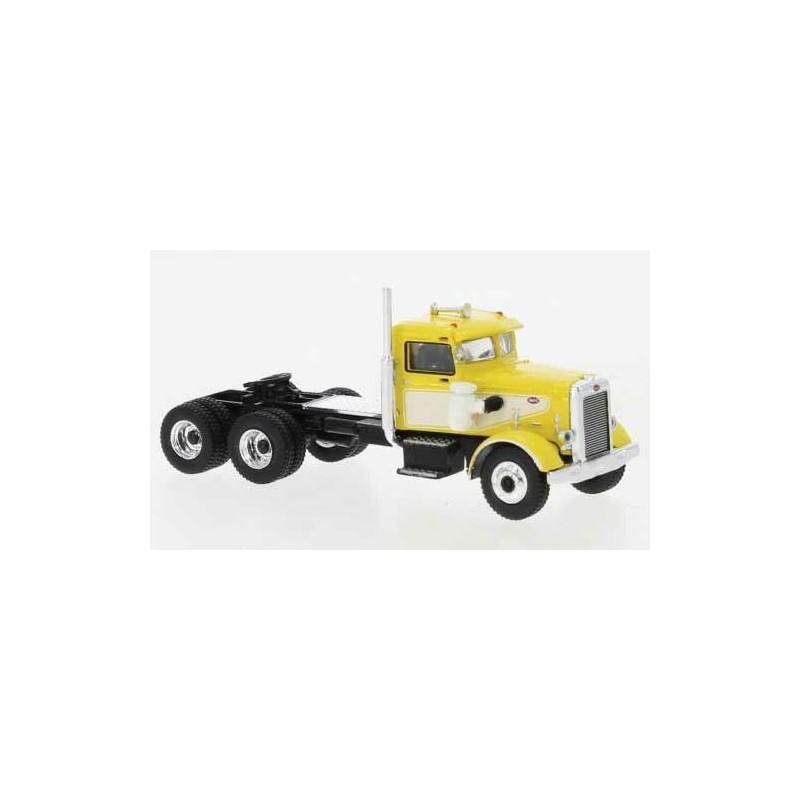 Brekina 85753MCW (HO) 1955 Peterbilt 281 Semi Tractor Only - Yellow, White