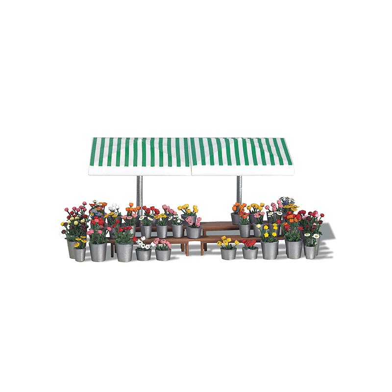 BUSCH 1072 (HO) Flower Marketstand - Kit