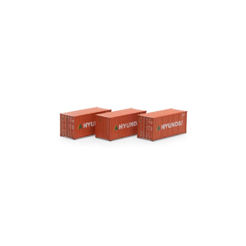Athearn (HO) 20' Corrugated Container, HDMU (3 pack)