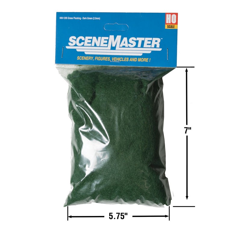 Walthers SceneMaster 1205 (A) Static Grass Flocking - Dark Green Blend