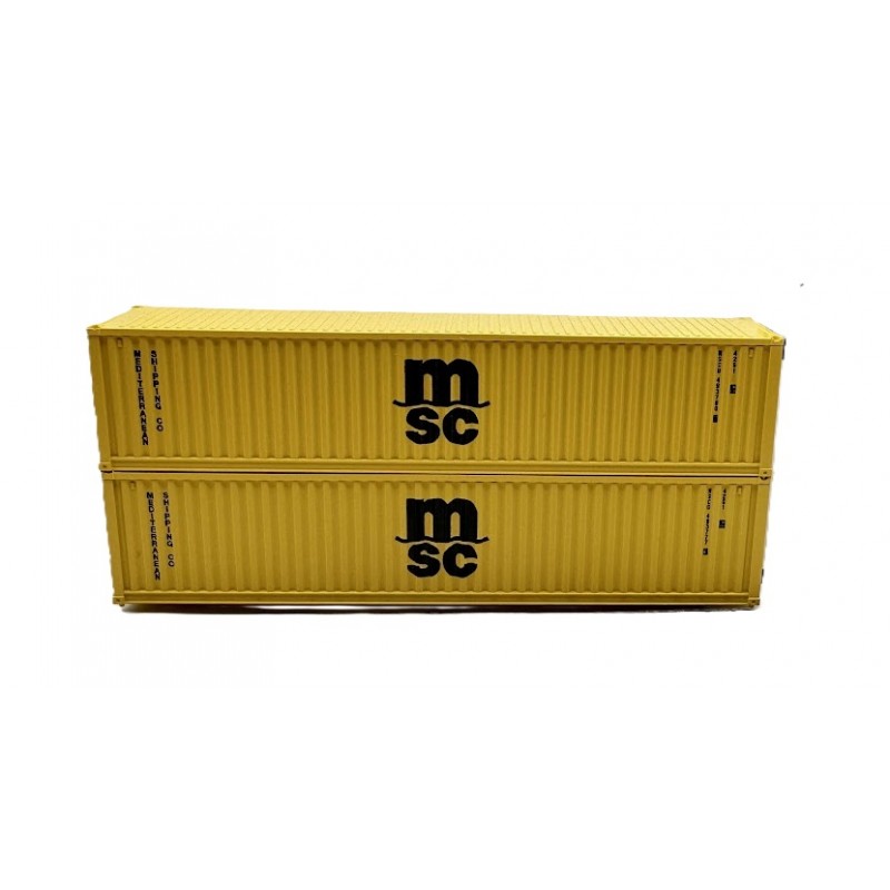 KATO 80055G (N) 40′ Magnetic Intermodal Container – MSC - 2-Pack