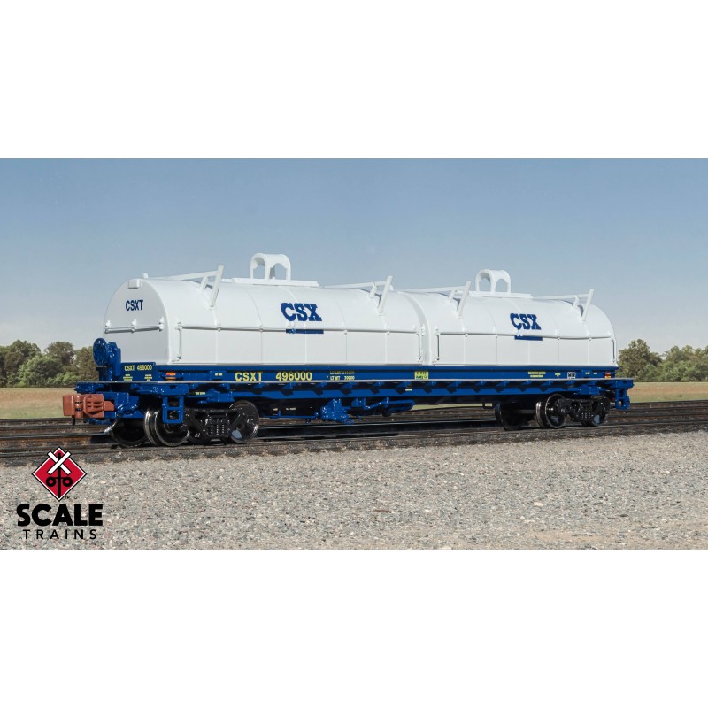 ScaleTrains Rivet Counter (N) Thrall 48' 2-Hood Coil Steel Car, CSX ...