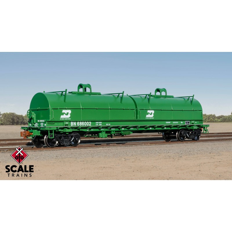 ScaleTrains Rivet Counter (HO) Thrall 2-Hood Coil Steel Car, Burlington ...