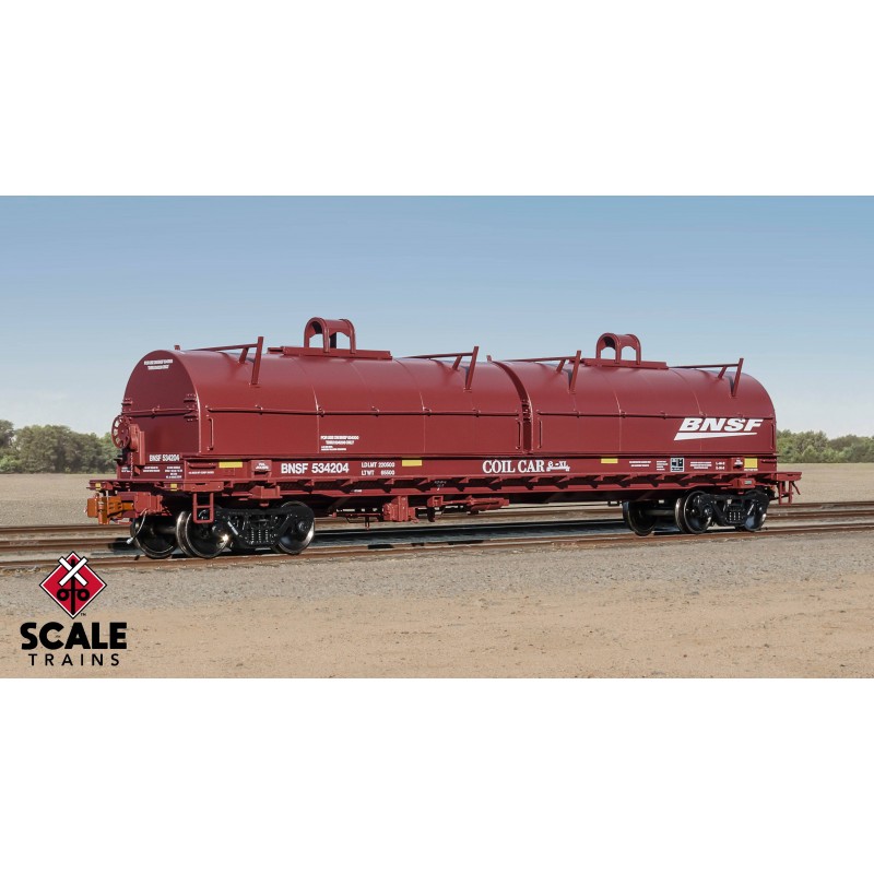 ScaleTrains Rivet Counter (HO) Thrall 2-Hood Coil Steel Car, BNSF /wedge