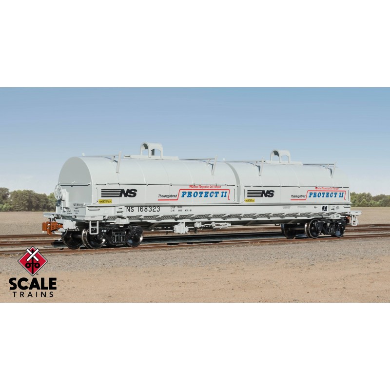 ScaleTrains Rivet Counter (HO) Thrall 2-Hood Coil Steel Car, Norfolk ...