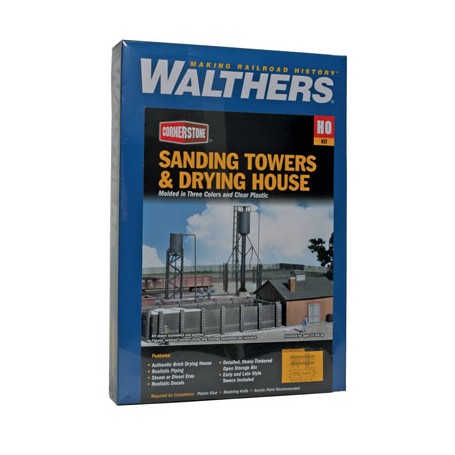 Walthers Cornerstone 3182 (HO) Sanding Towers & Drying House -- Kit