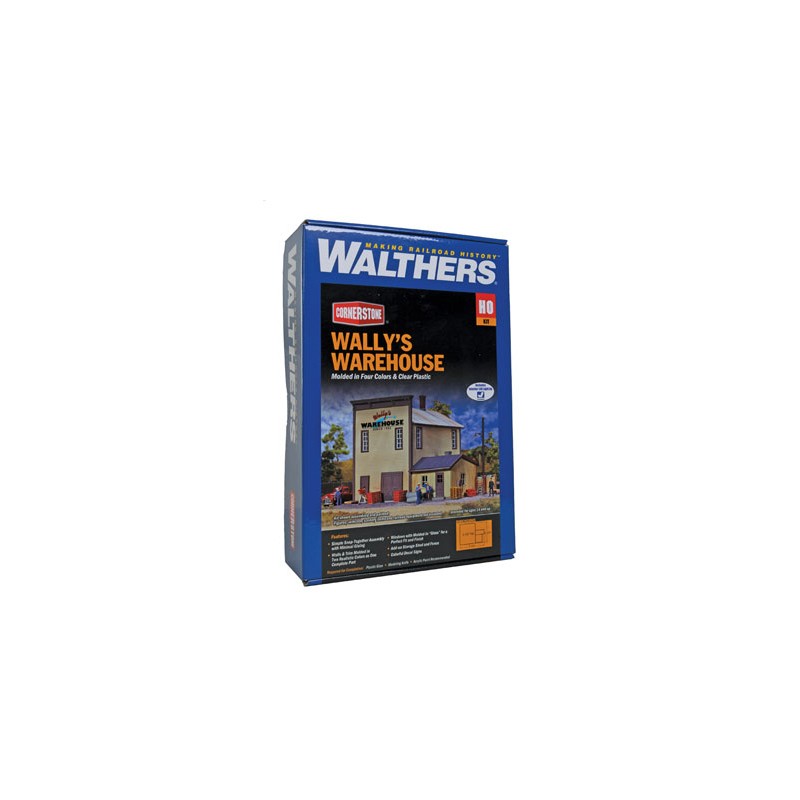 Walthers Cornerstone 3654 (HO) Wally's Warehouse -- Kit (Main Building)