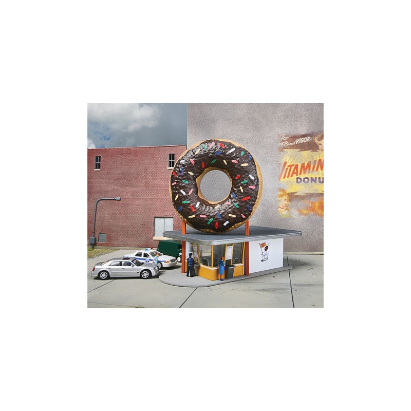Walthers Cornerstone 3768 (HO) Hole-In-One Donut Shop -- Kit