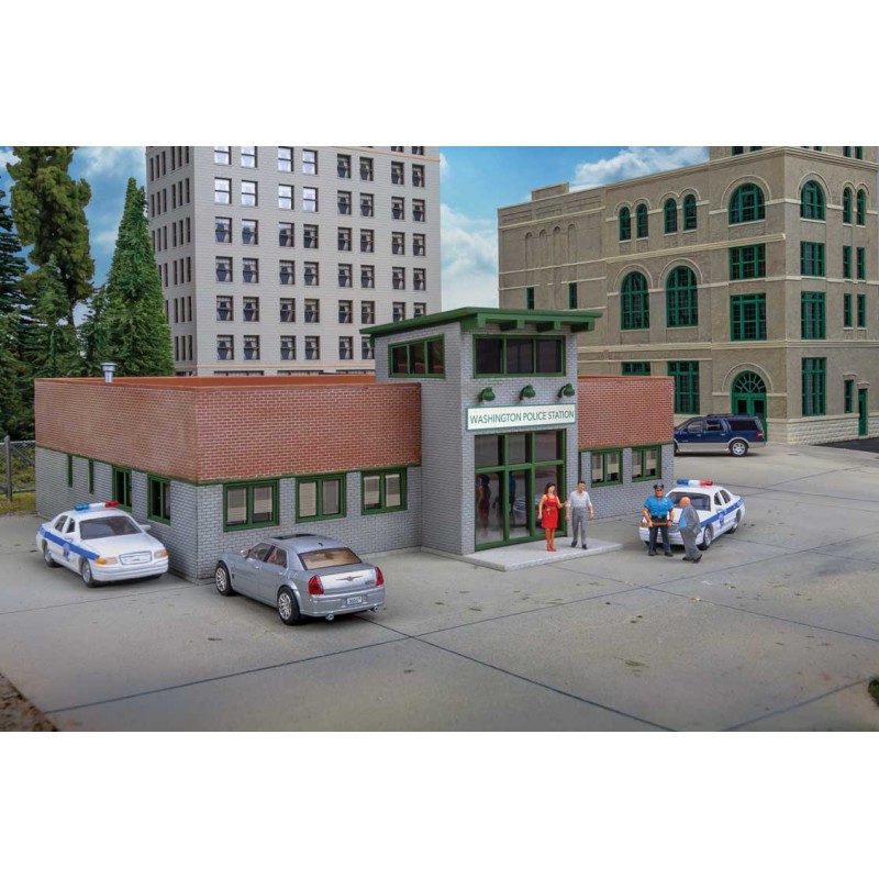 Walthers Cornerstone 4201 (HO) Modern Police Station -- Kit