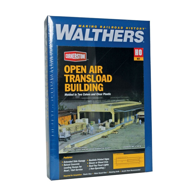 Walthers Cornerstone 2918 (HO) Open Air Transload Building -- Kit